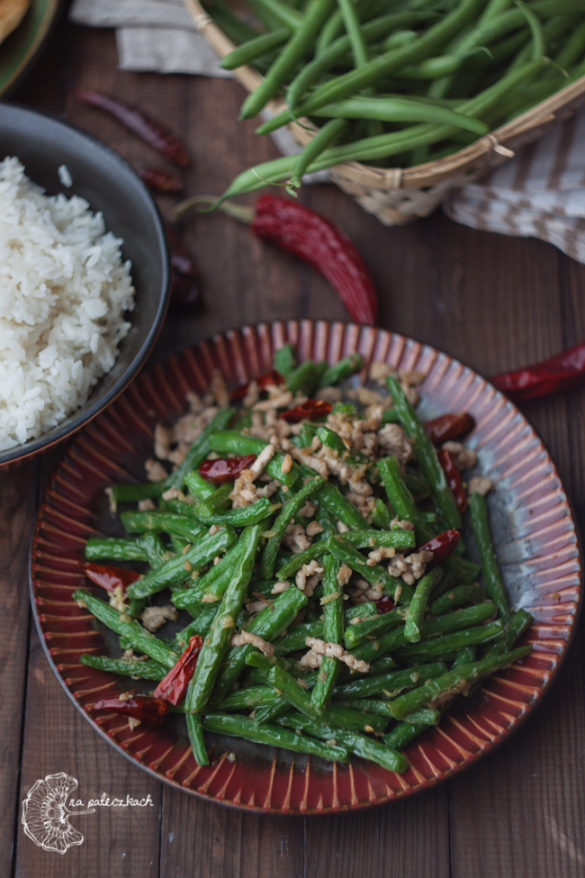 Gan bian si ji dou - syczuańska zielona fasolka • Na Pałeczkach